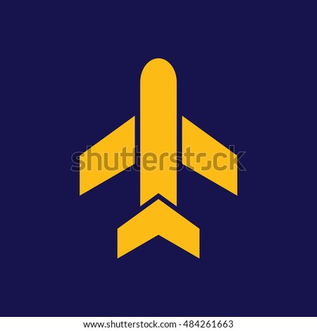 Blue Airplane Vector Icon Stock Vector 416450992 - Shutterstock