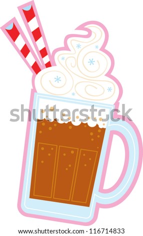 Root Beer Float Stock Vector 116714833 - Shutterstock