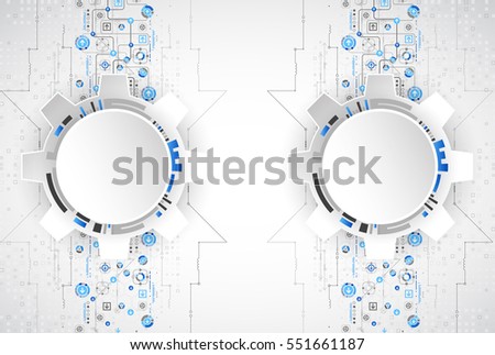 Abstract Technological Background Various Technological Elements Stock ...